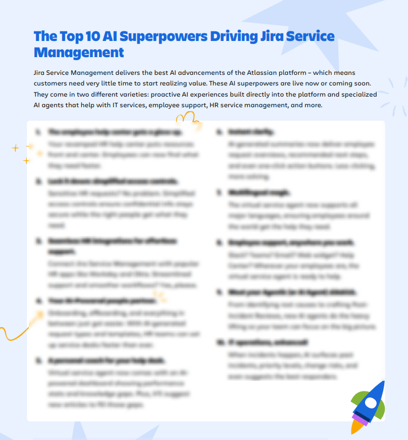 The Top 10 AI Superpowers Driving Jira Service Management
